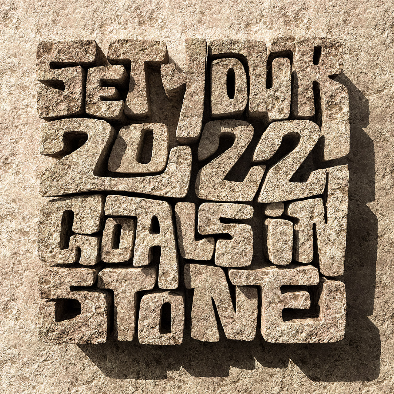 Set your goals in stone 2022 – Lisa Sheehan – Asillo3D
